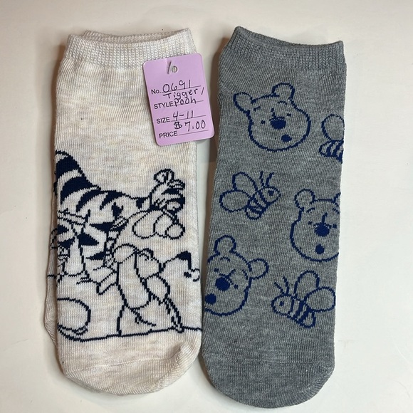 Disney | Accessories | Disney Tigger Pooh Socks Bundle 41 Nwt | Poshmark